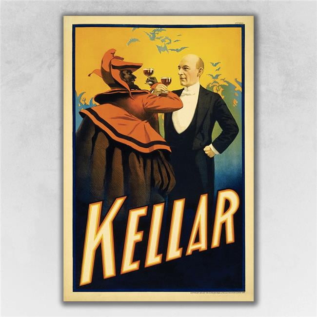 20 x 30 in. Kellar Drinks with the Devil Vintage Magic Poster Multi ...