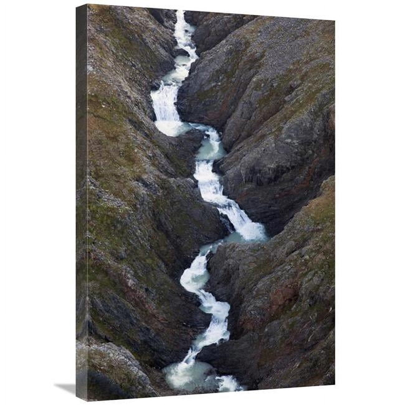 20 x 30 in. Split Creek Cascading Down Brabazon Range Above the Alsek ...