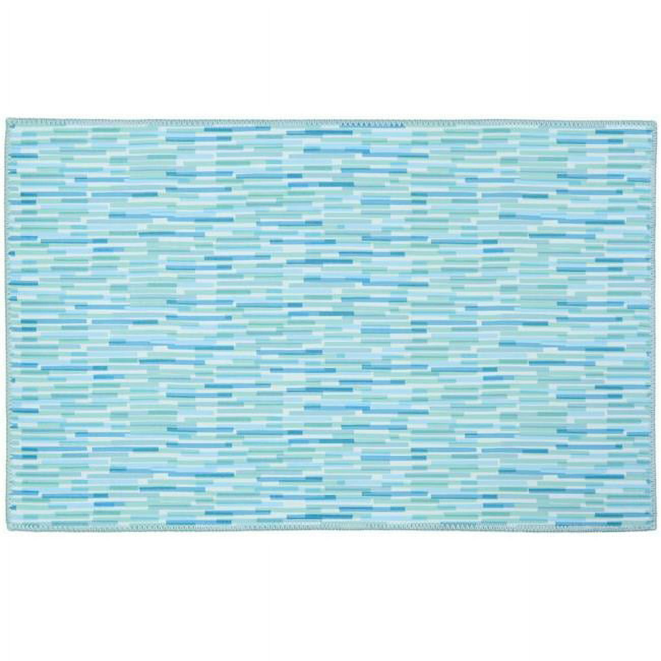 20 x 30 in. Stacked Glass Area Rug - Blue and Green - Walmart.com