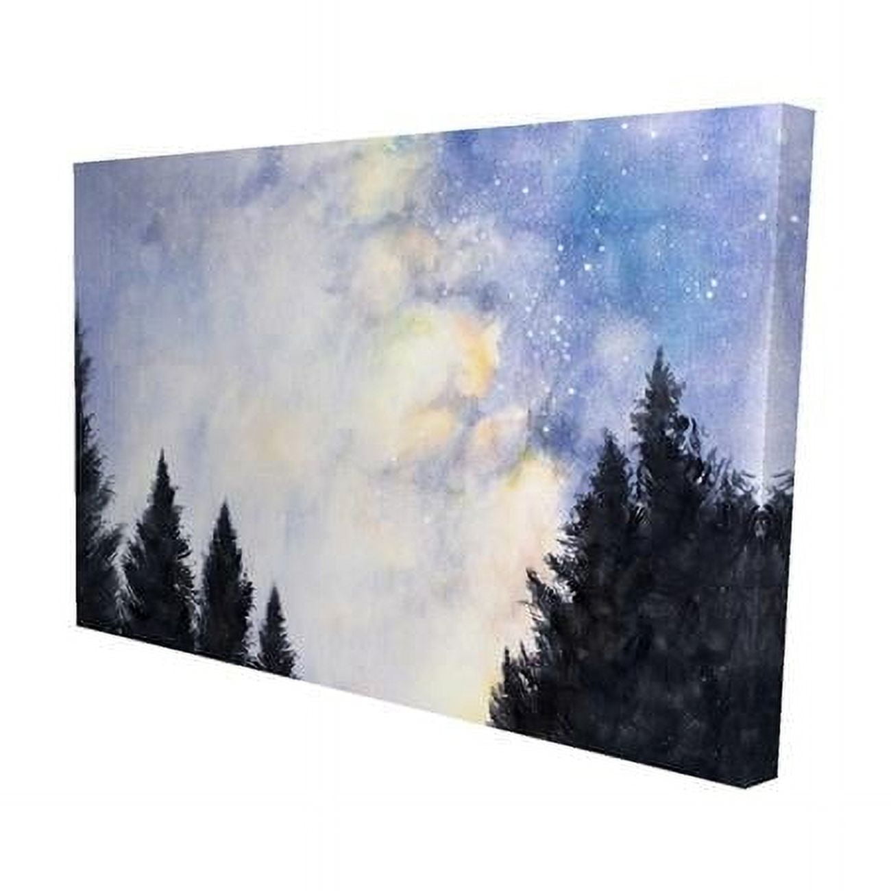 20 x 30 in. Starry Sky In Forest-Print on Canvas - Walmart.com