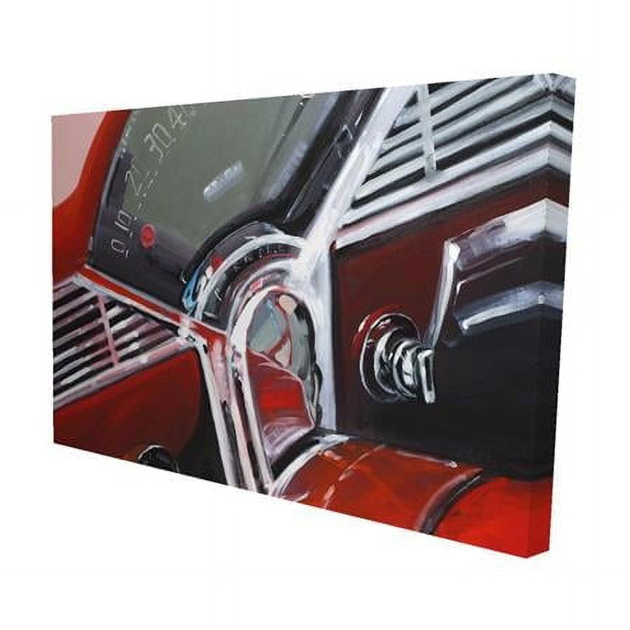 20 x 30 in. Vintage Red Car Dashboard-Print on Canvas - Walmart.com