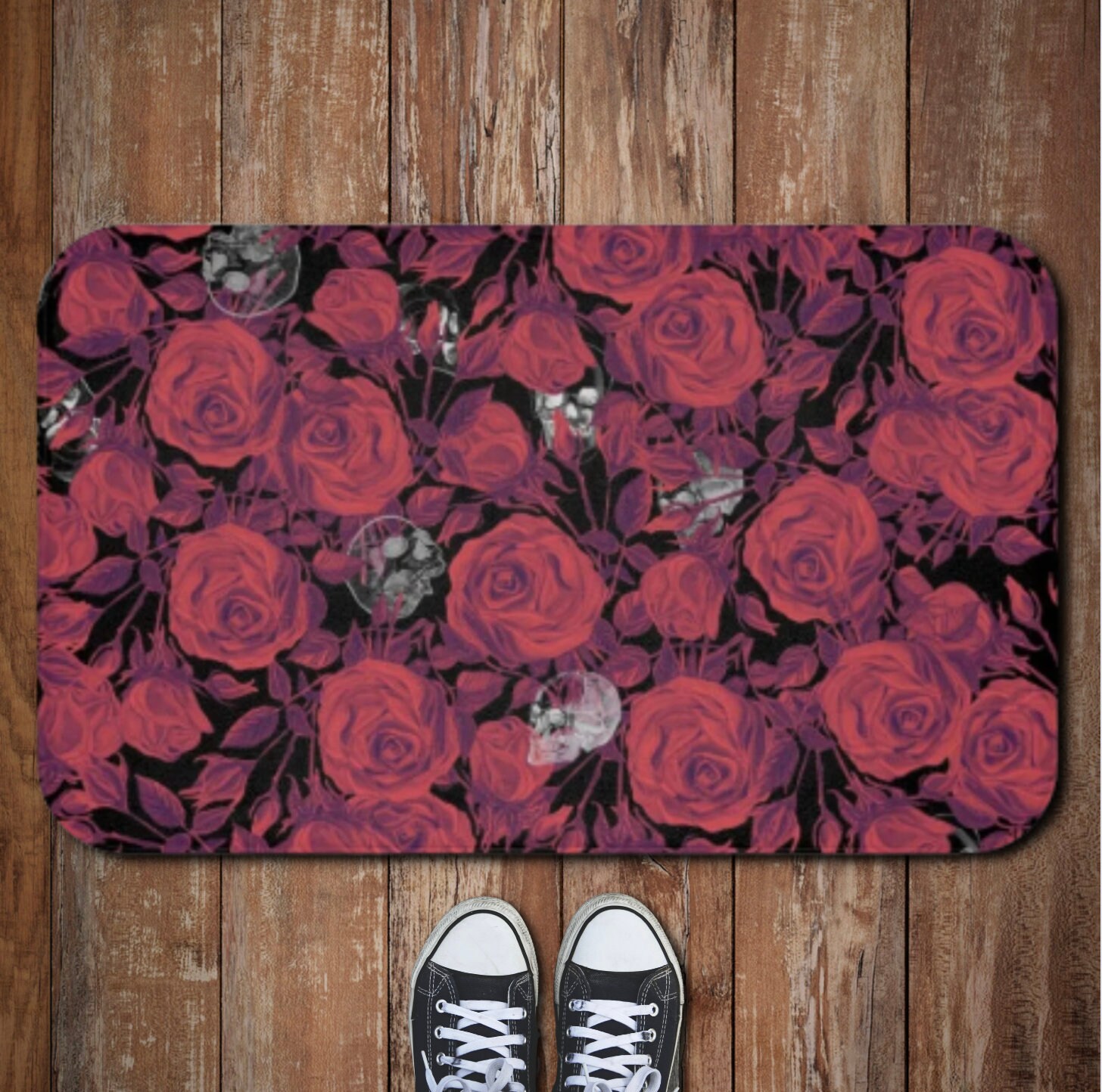 20" x 32" Goth Bath Mat | Gothic Bathroom Decor | Goth Rug | Goth ...