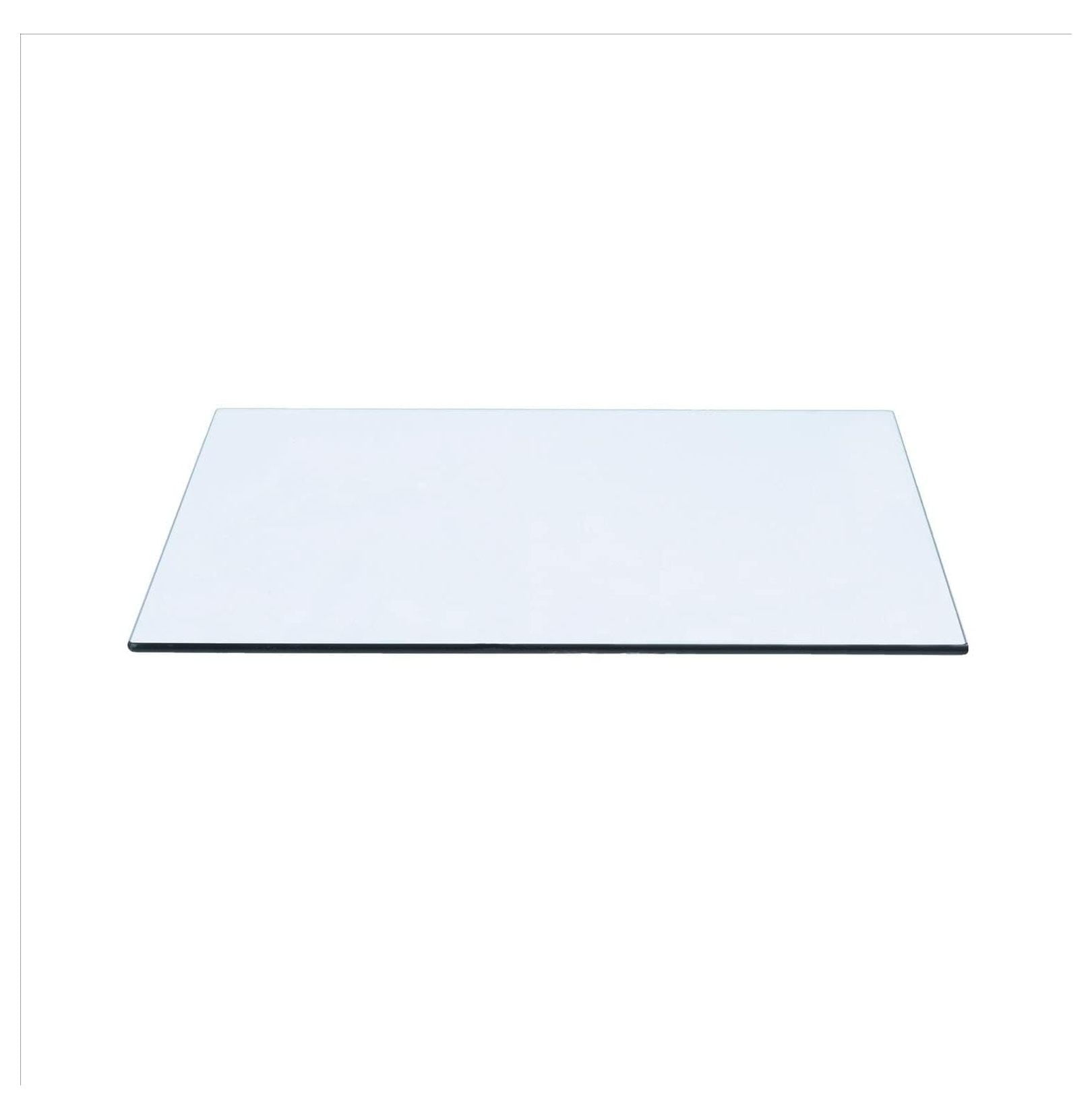 20" x 36" Rectangle Clear Tempered Glass Table Top 3/8" Thick - Flat ...
