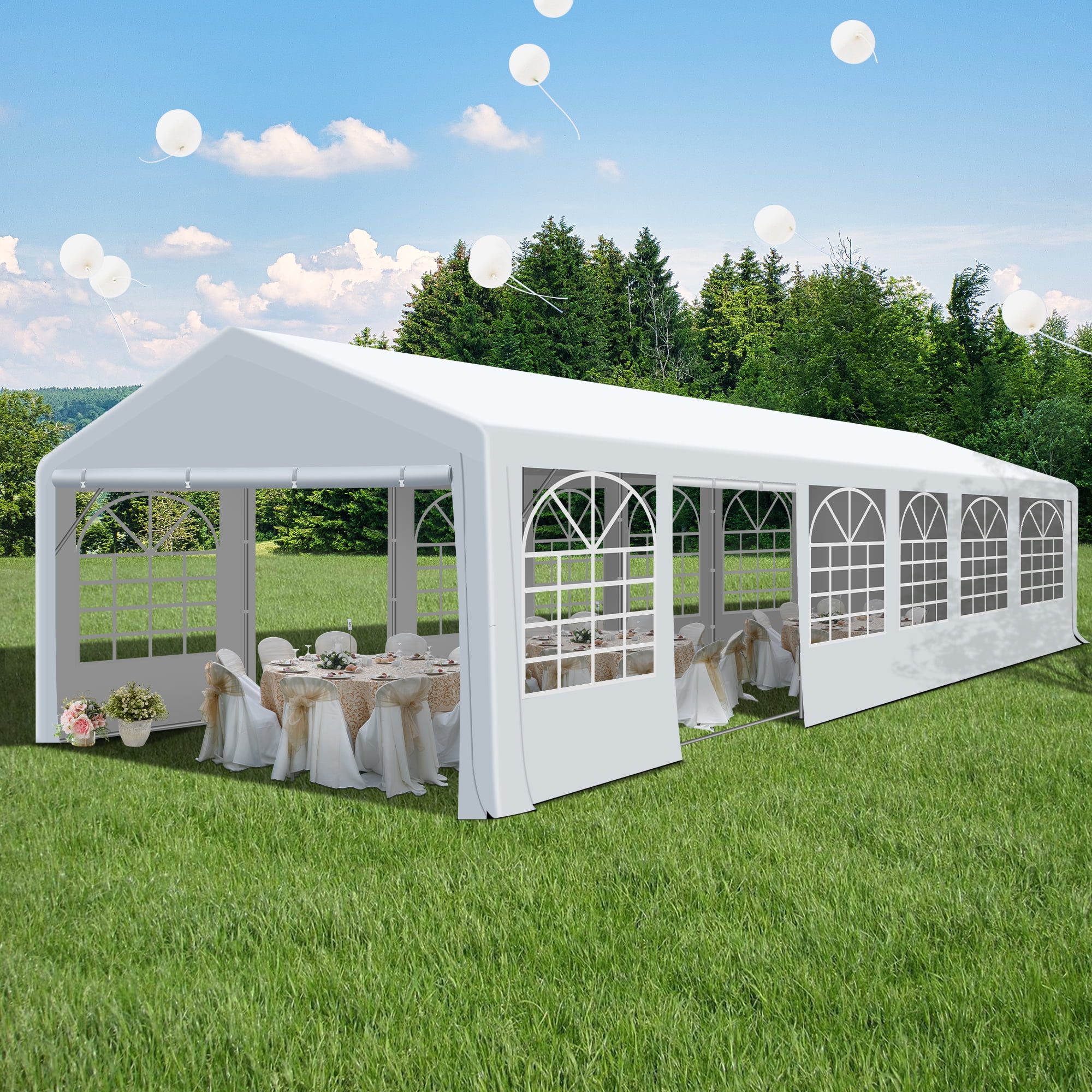 20' x 40' Party Tent Heavy Duty, Wedding Tent with Removable Sidewalls ...
