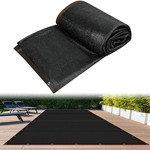 20 x 40 ft Pool Leaf Net Cover Rectangle Black Swimming Mesh Pool ...