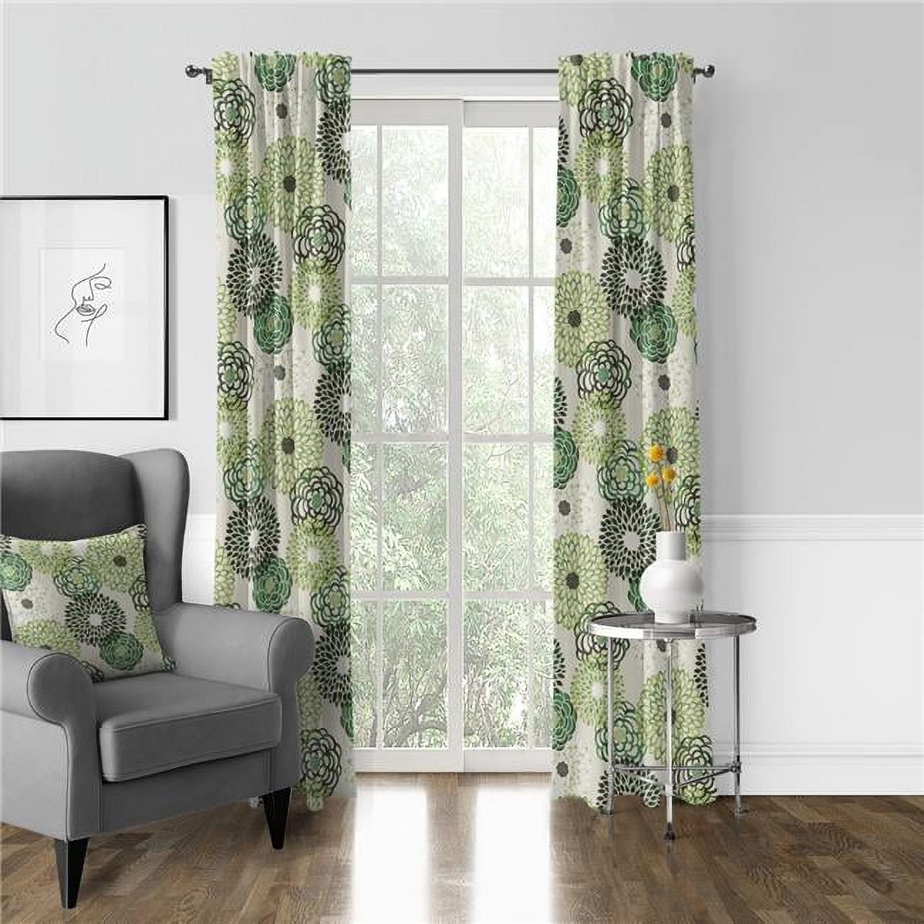 20 x 84 in. Garden Stow Pinch Pleat Drapery Panel Pair, Green - Walmart.com