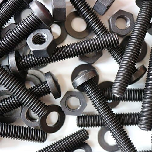 20 x Black Pan Head Screws Polypropylene (PP) Plastic Nuts and Bolts ...