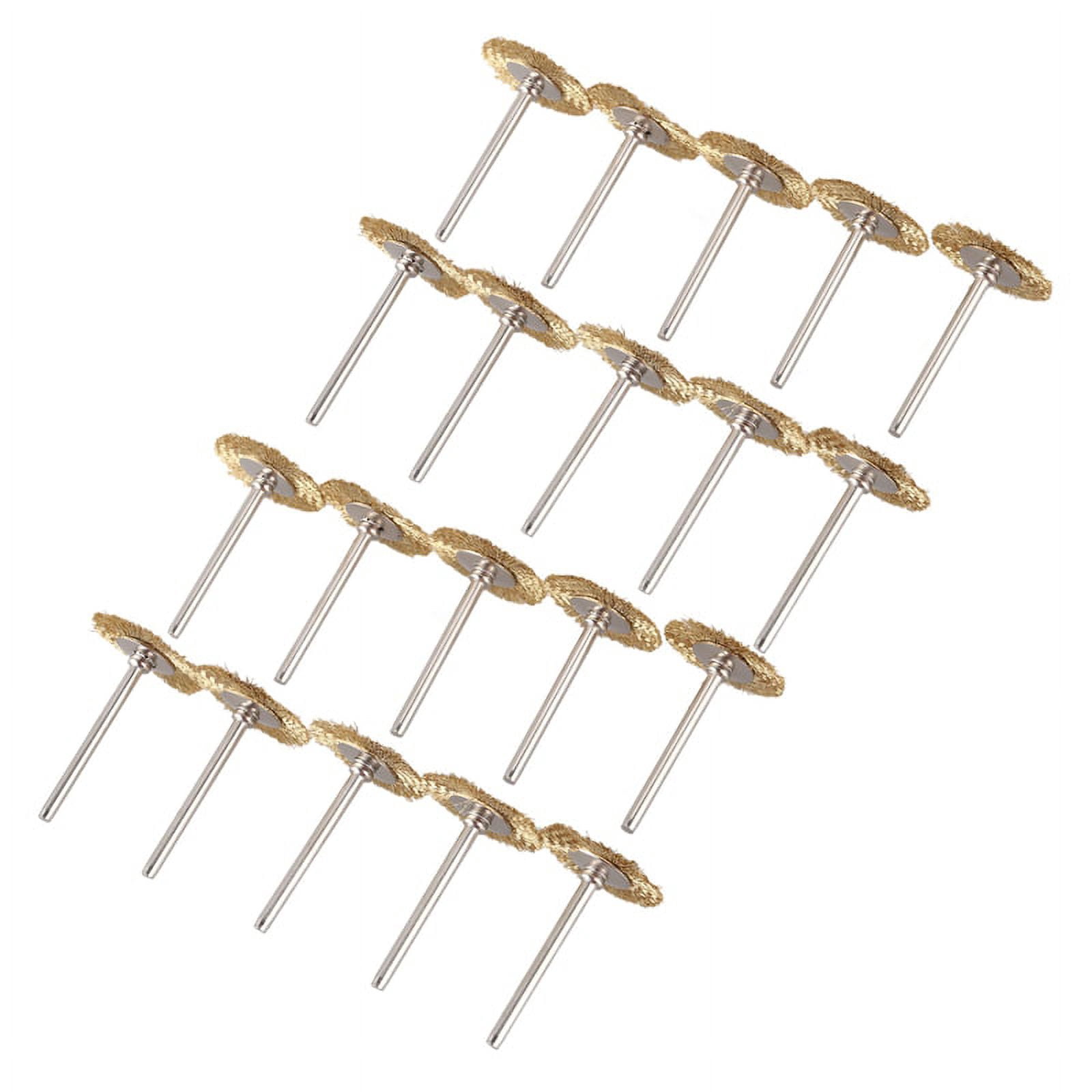 20 x Brass Wire Brush Round Brushes Disc Brush Pot Brush for 25MM,20 x ...