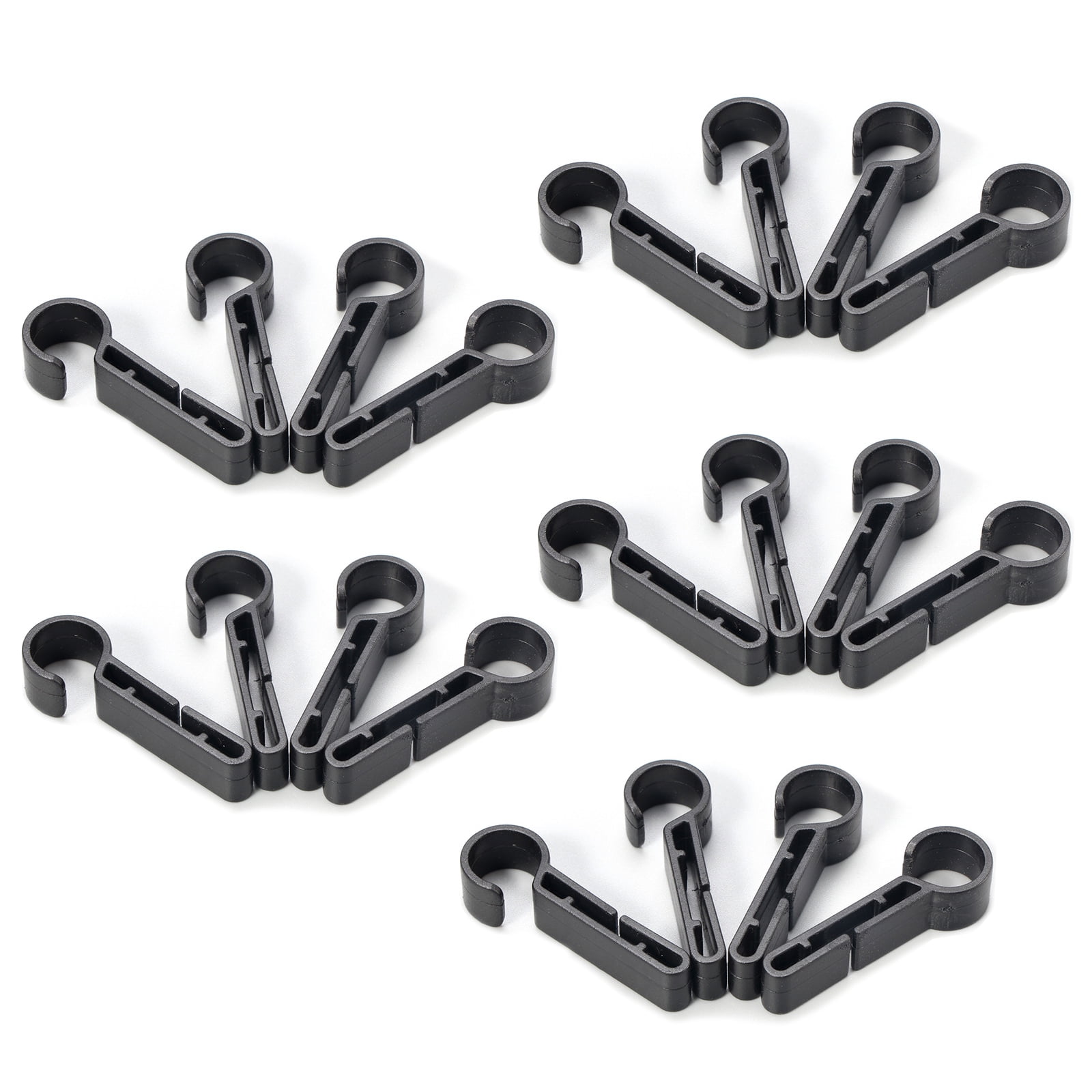 20 x Headlamp Clips, Attachment Head Light Clamps Black Set Headlamp ...