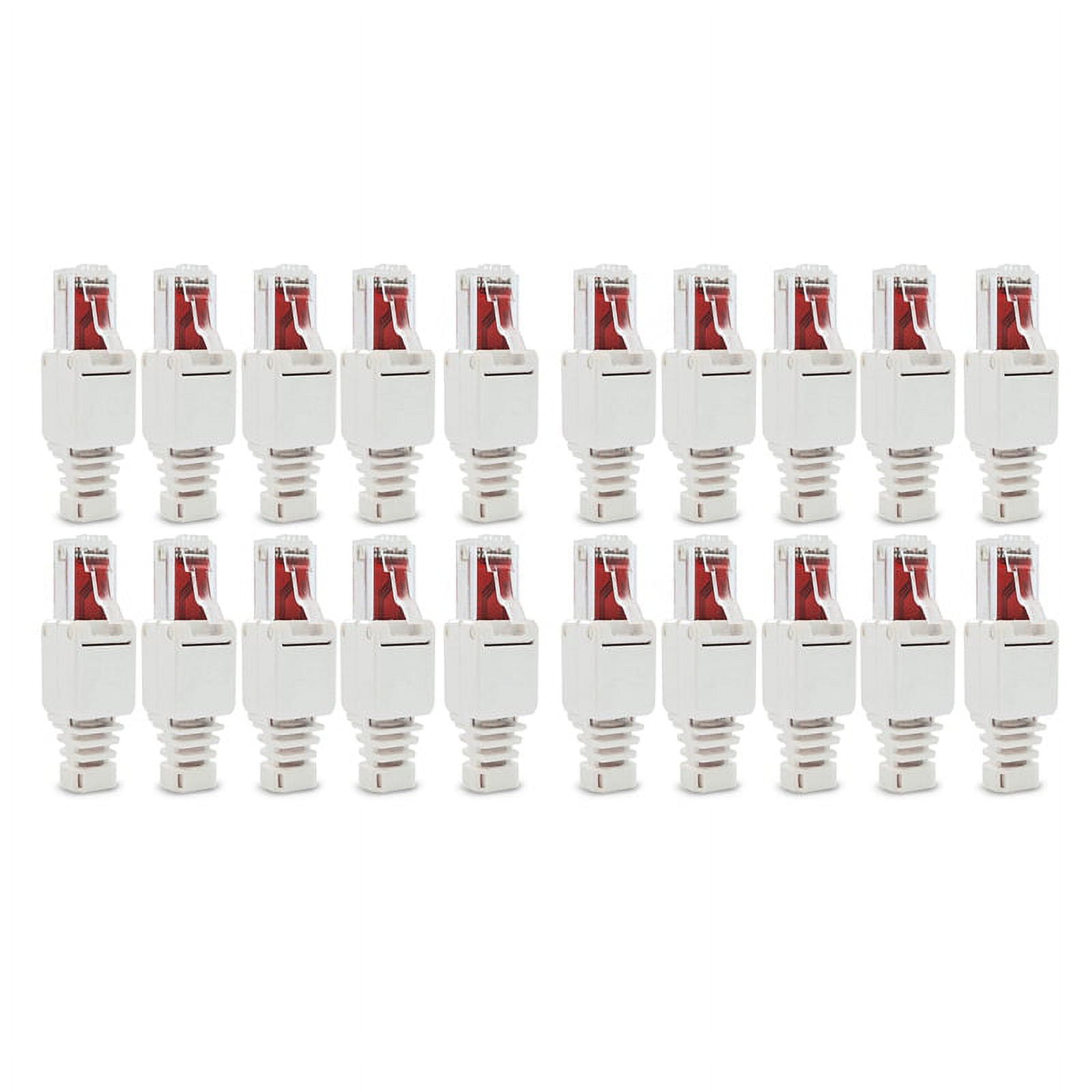 20 x Network Connectors Tool-Free RJ45 CAT6 LAN UTP Cable Plug Without ...