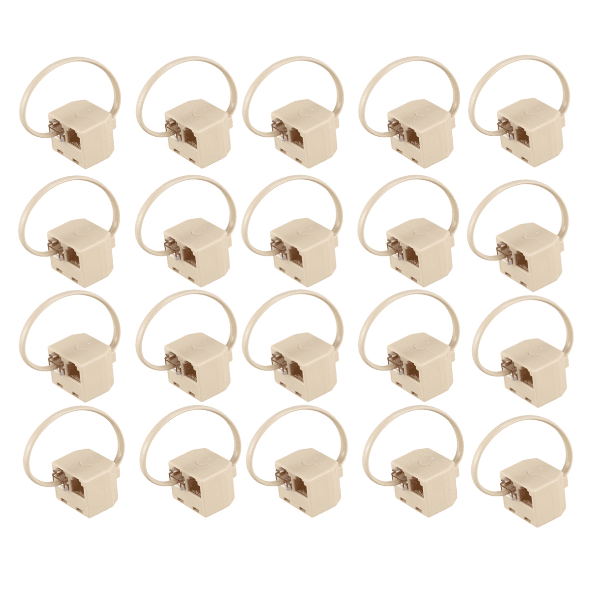 20 x RJ11 Splitter-Beige - Walmart.com