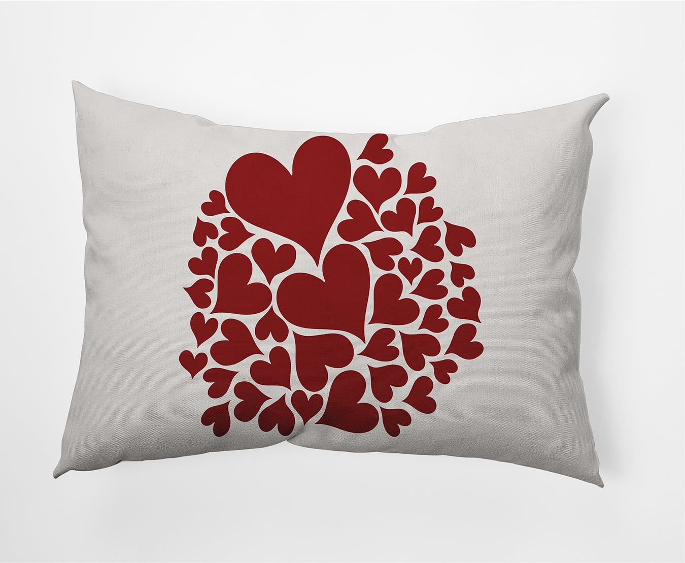 20"x14" Simply Daisy Valentines Hearts All Around Poly Accent Pillow ...