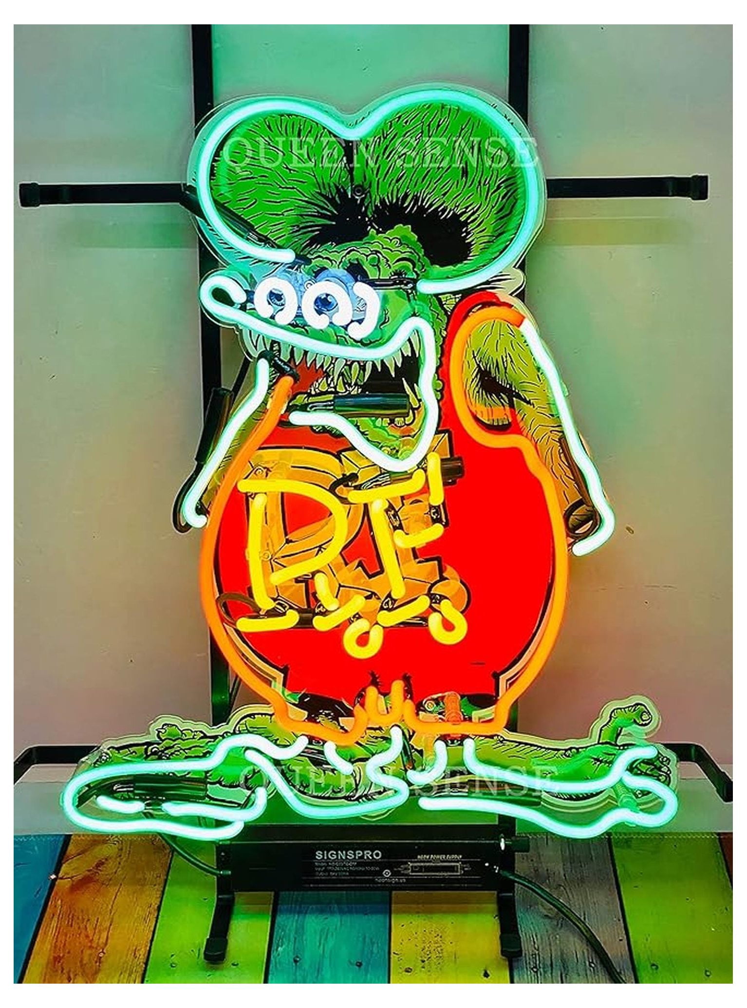 20"x16" RF Rat Fink Neon Sign Light Lamp Printing Tech Beer Pub Bar ...