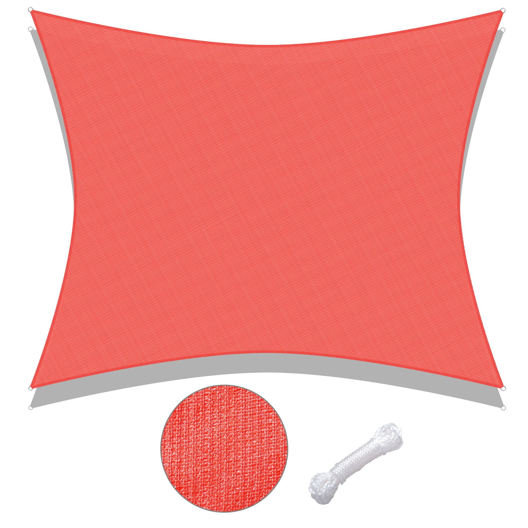 20'x16' Rectangle Sun Shade Sail/ Watermalon Red As Picture - Walmart.com