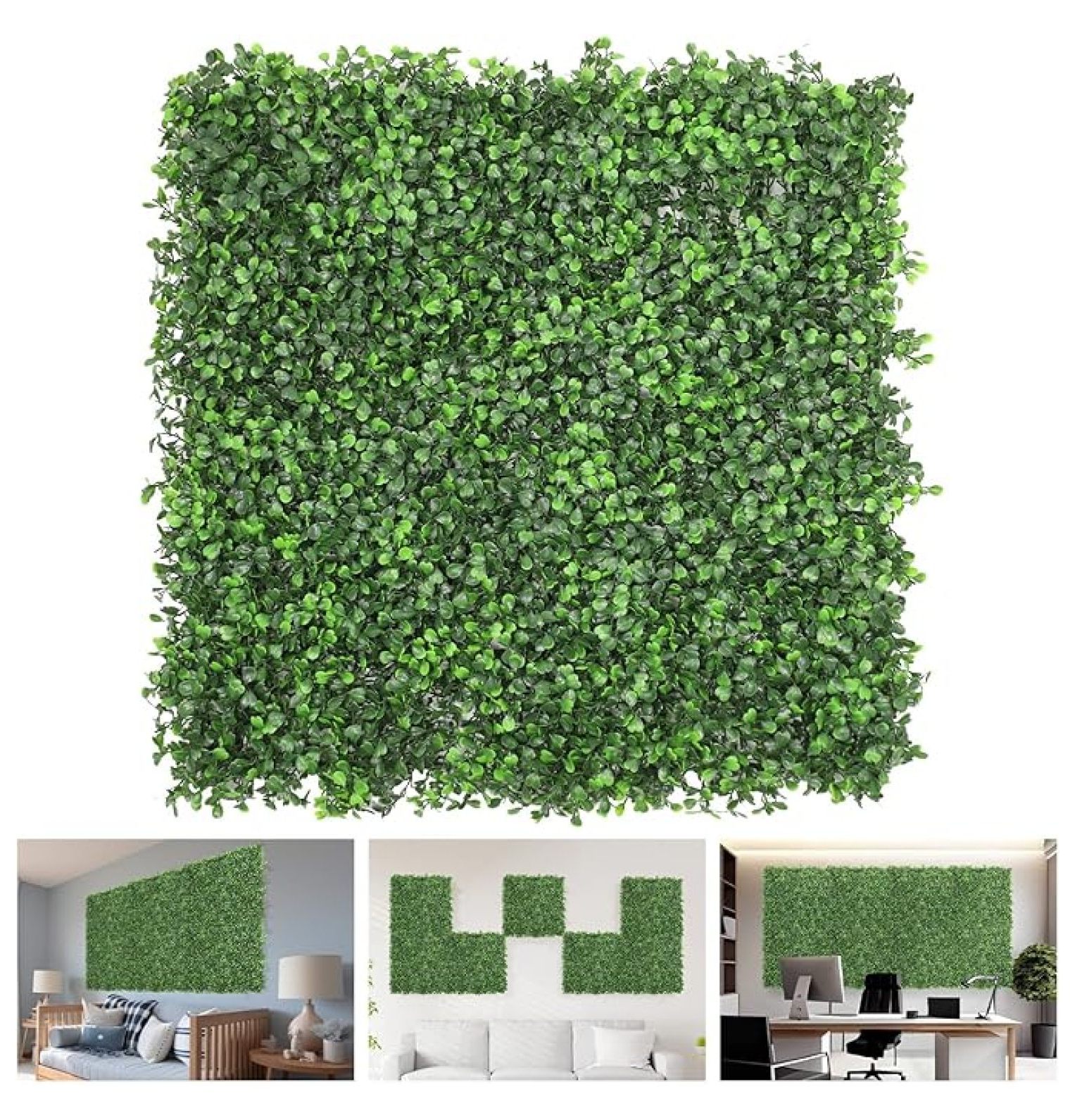 20"x20"-14PC Artificial Greenery Boxwood Panels Grass , Faux Privacy ...