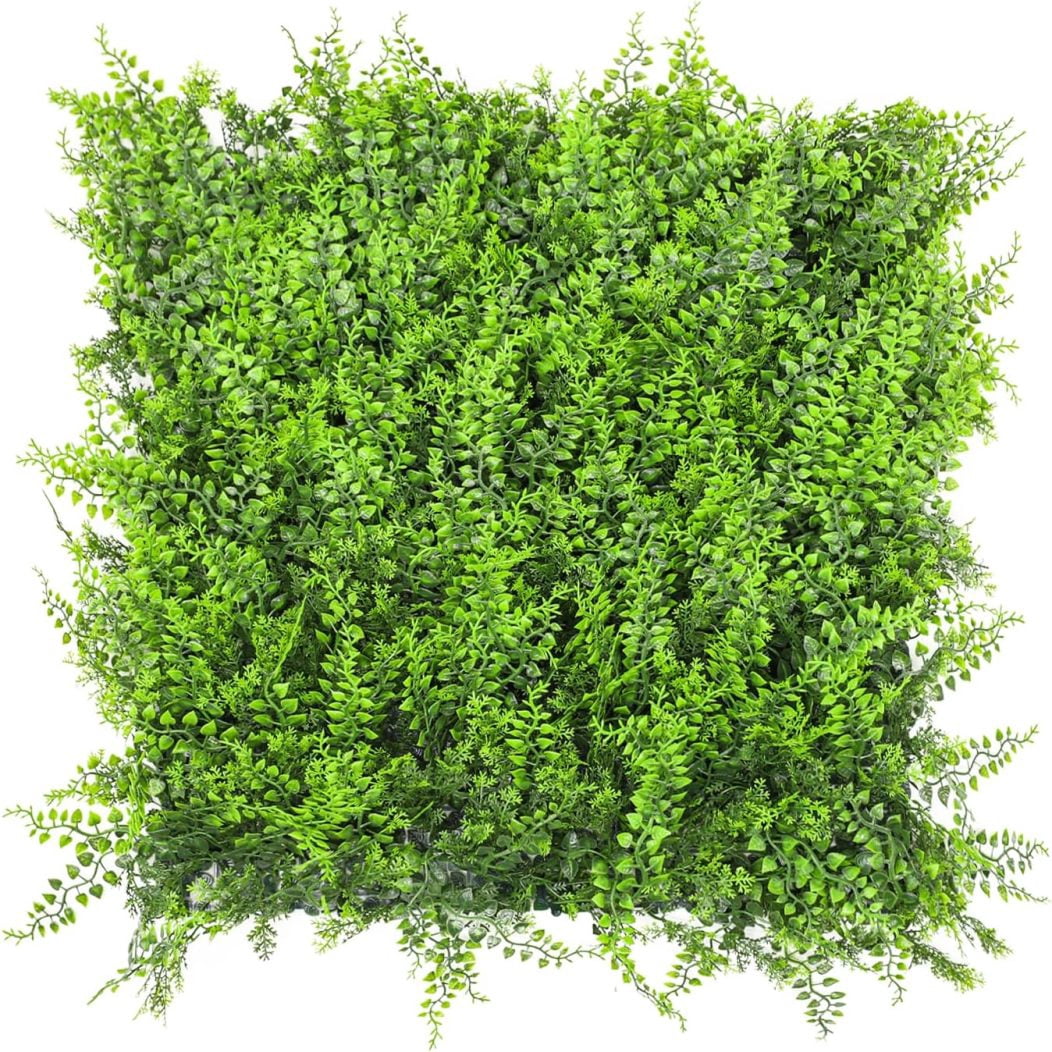 20"x20" 3Pack Greenery Wall Backdrops Artificial Grass Panel Faux Hedge ...