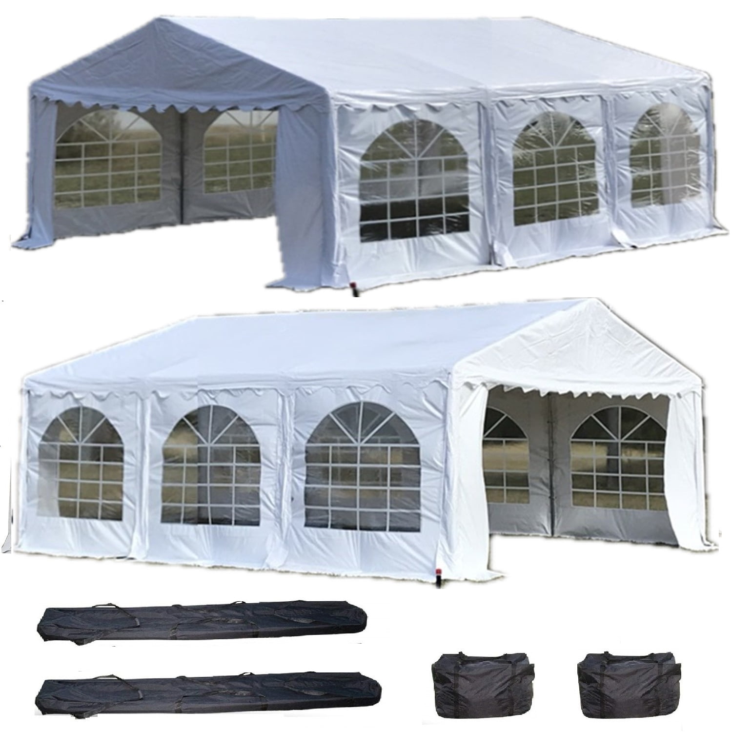 DELTA Canopies PVC Fire Retardant Wedding Party Tent - 20'x20' Shelter ...