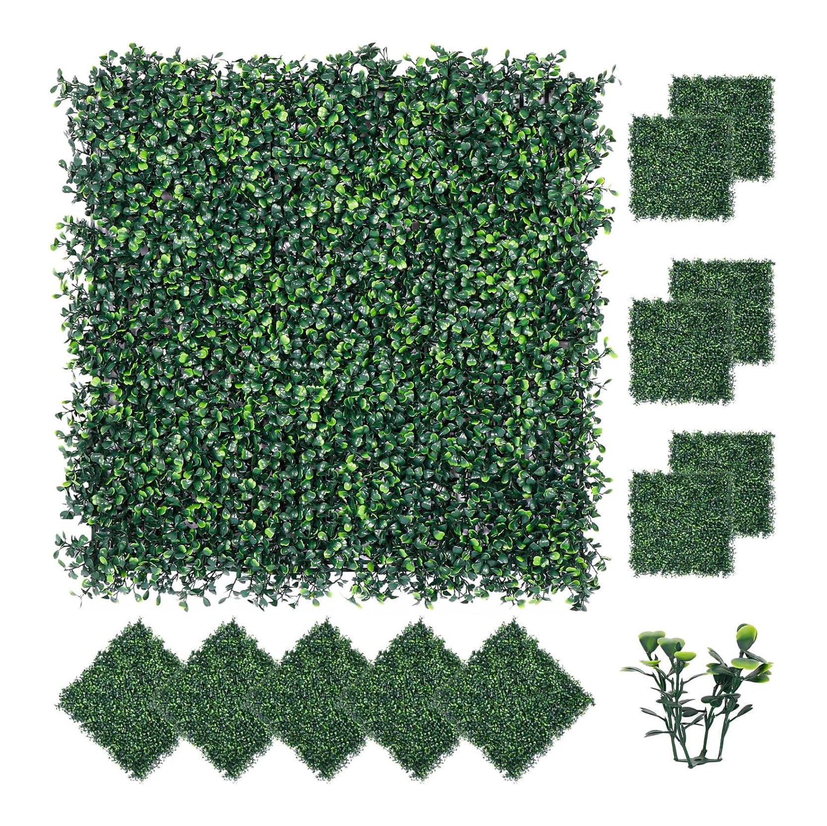 Grass Wall Panels, 20"x20" Pack of 12, Artificial Hedge Wall Panels ...