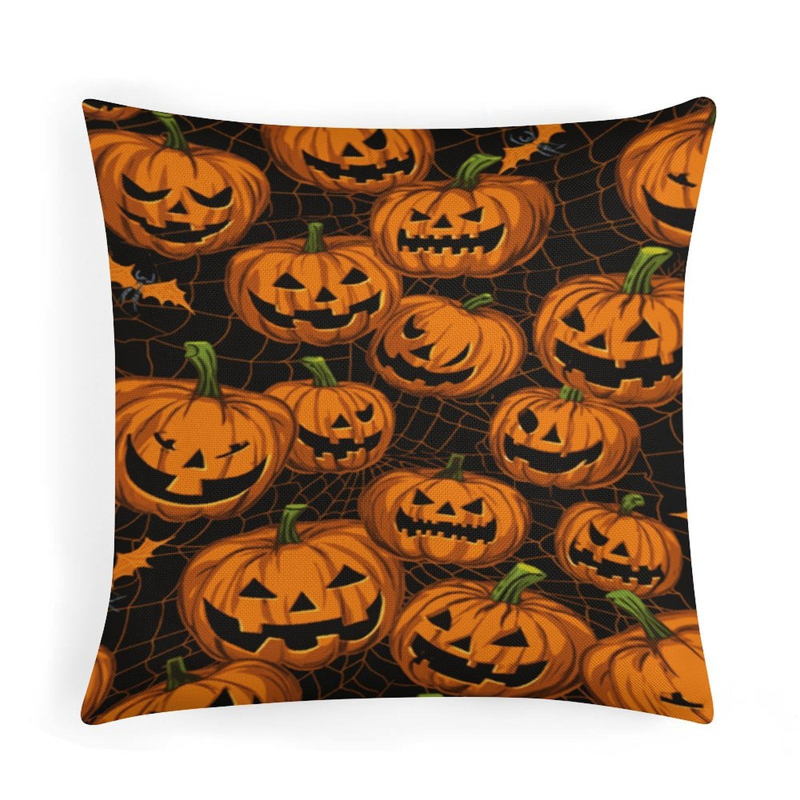 20"x20" Pillow Protector Pumpkin Funny Ghost Spooky Spider Webs Skull ...
