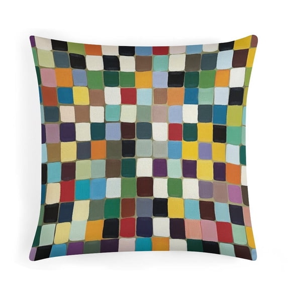 20"x20" Pillowcases Abstract Colorful Squares Decorations Throw ...