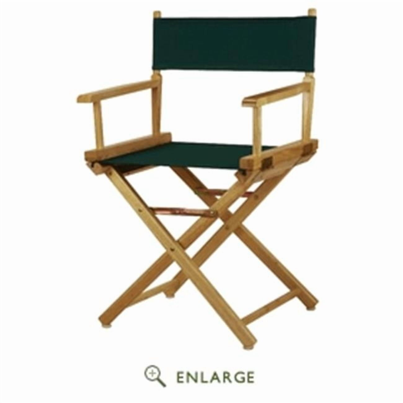 200-00-021-32 18 in. Directors Chair Natural Frame with Hunter Green ...