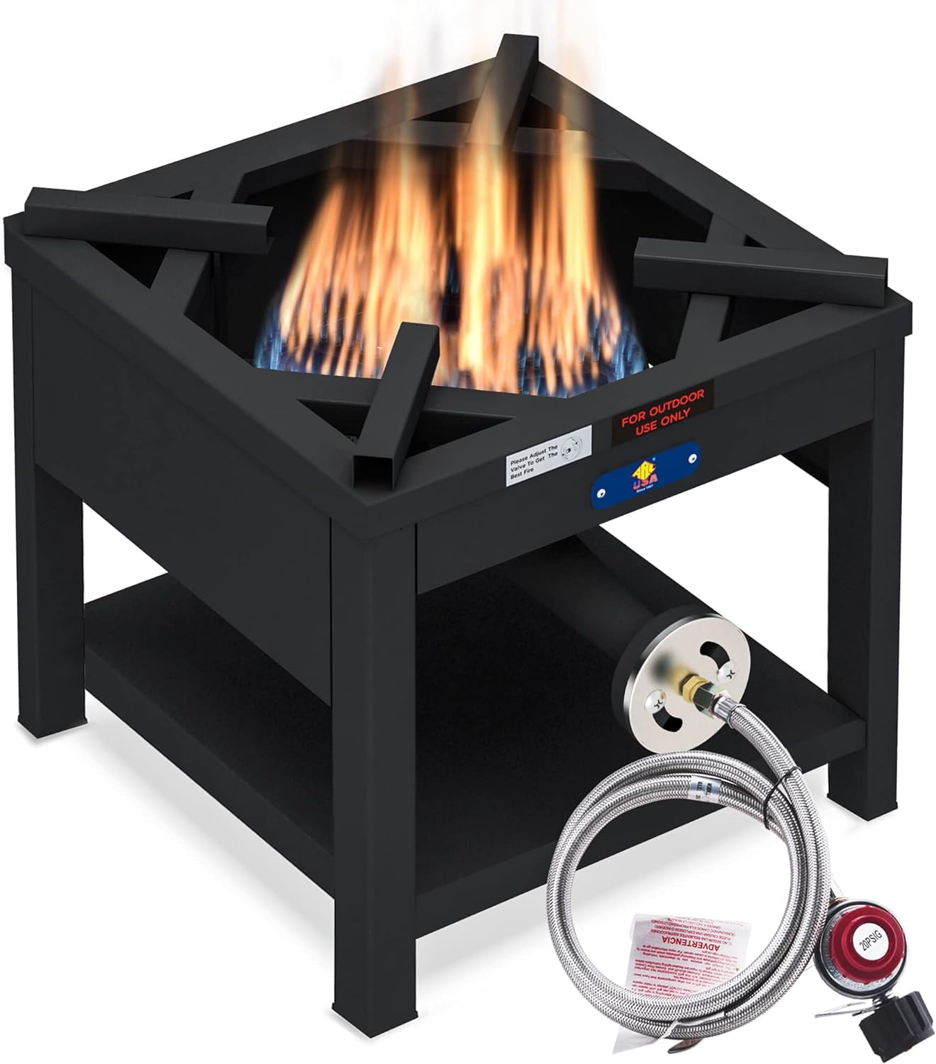 200,000BTU Single Burner Propane Stove, High-Pressure Outdoor Propane ...