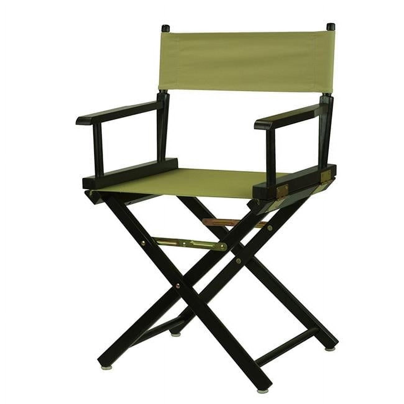 200-02-021-100 18 in. Directors Chair Black Frame with Olive Canvas ...