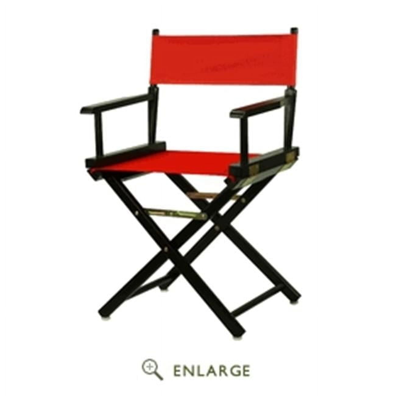 200-02-021-11 18 in. Directors Chair Black Frame with Red Canvas ...
