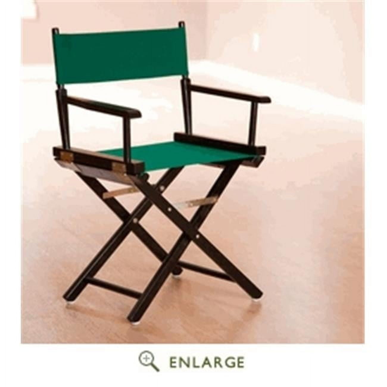 200-02-021-32 18 in. Directors Chair Black Frame with Hunter Green ...