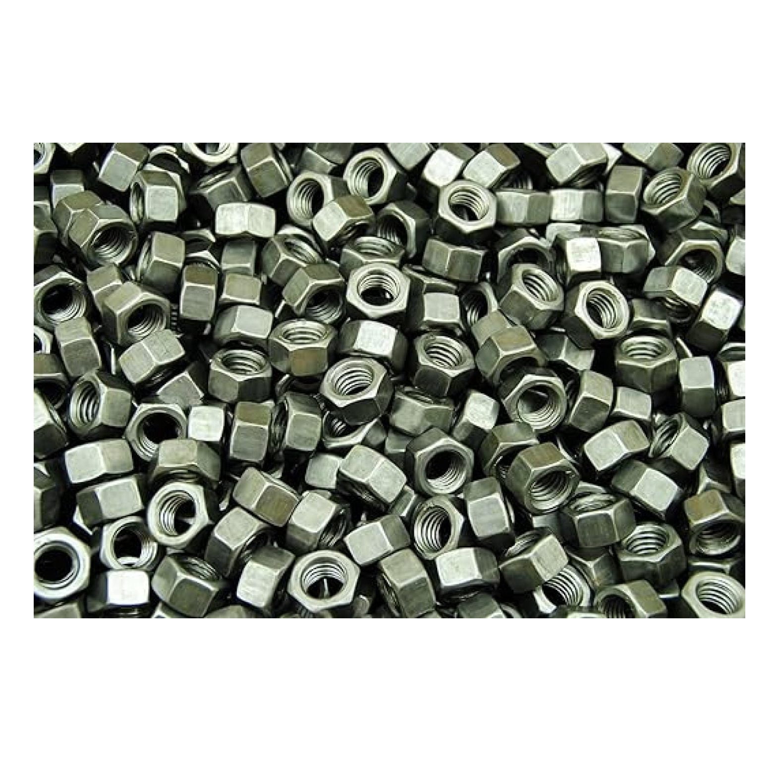 (200) 1/2-13 Plain Grade 5 Hex Finish Nuts - Unplated - Coarse ...