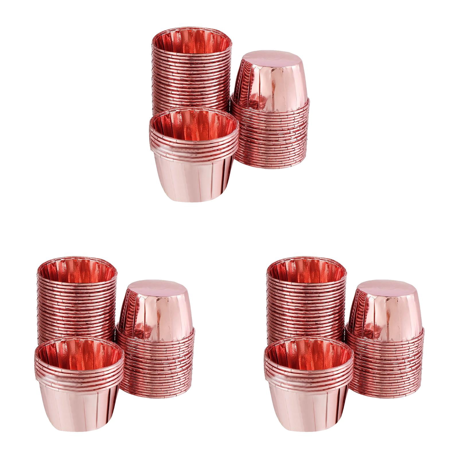 200/150/100/50pcs Mini Metallic Foil Cupcake Liners for Baking Cupcake ...