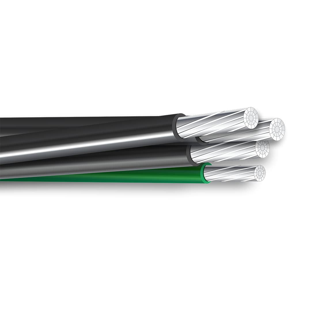 200' Aluminum MHF Mobile Home Feeder Cable, 2-2-2-4 Direct Burial, 600V ...