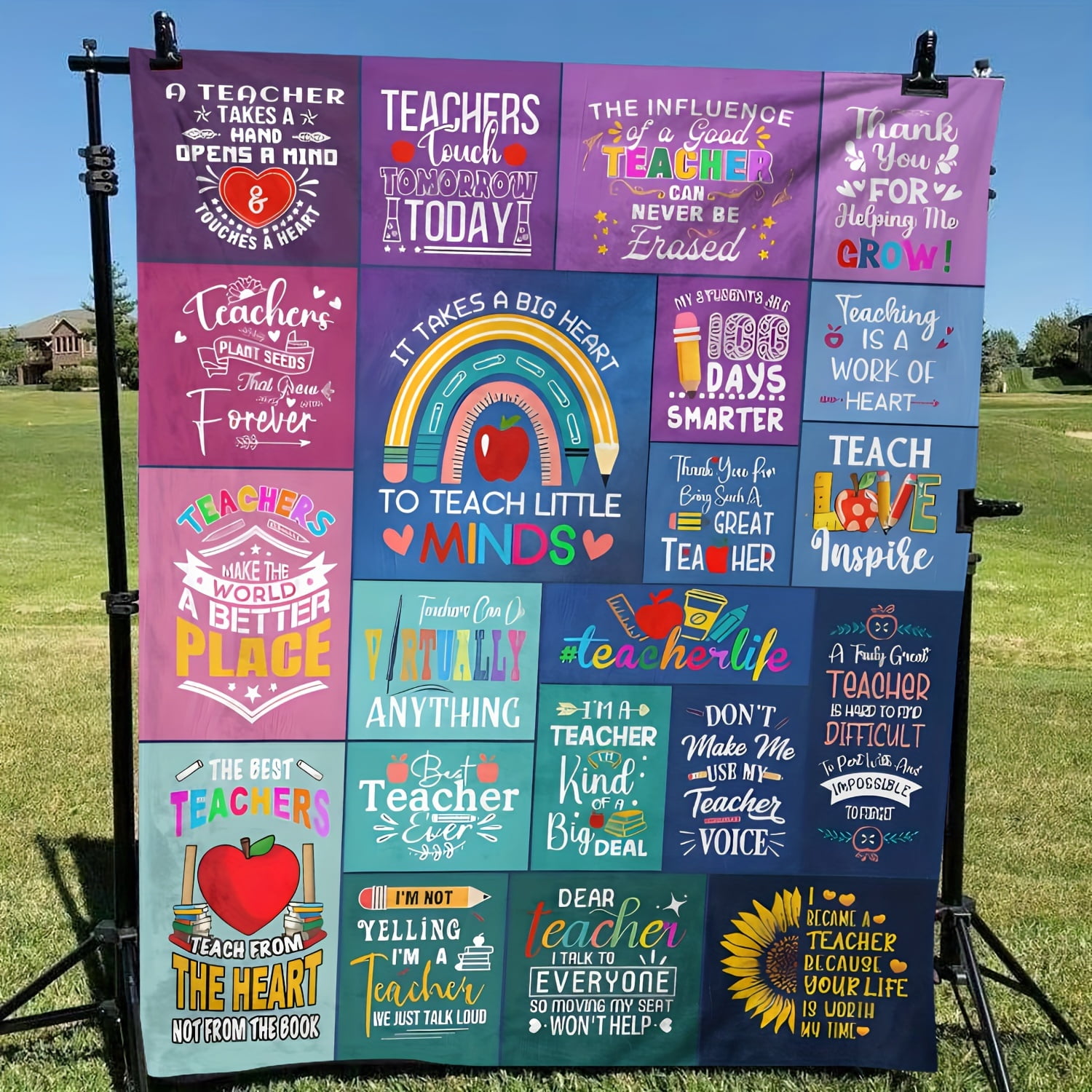 200-250g Inspirational Teacher Appreciation Gift Blanket - Soft, Preppy ...
