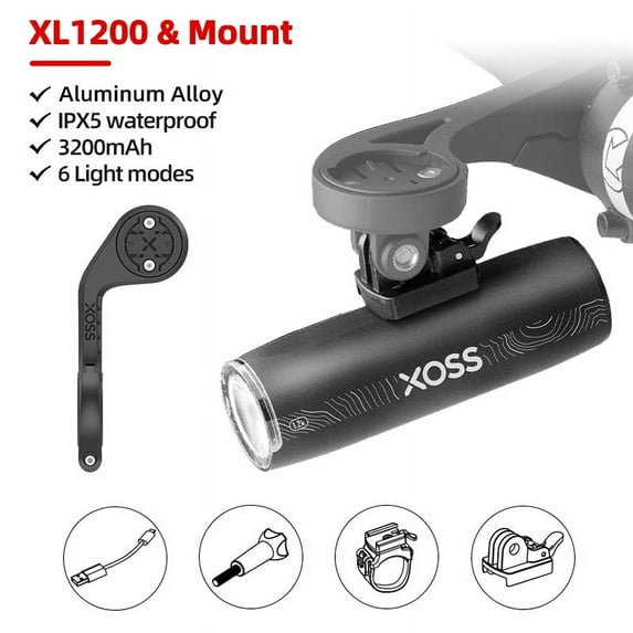 200-3000 Lm Bike Light XL1200 Headlight Waterproof Rechargeable Front Lamp Bicycle Light ...