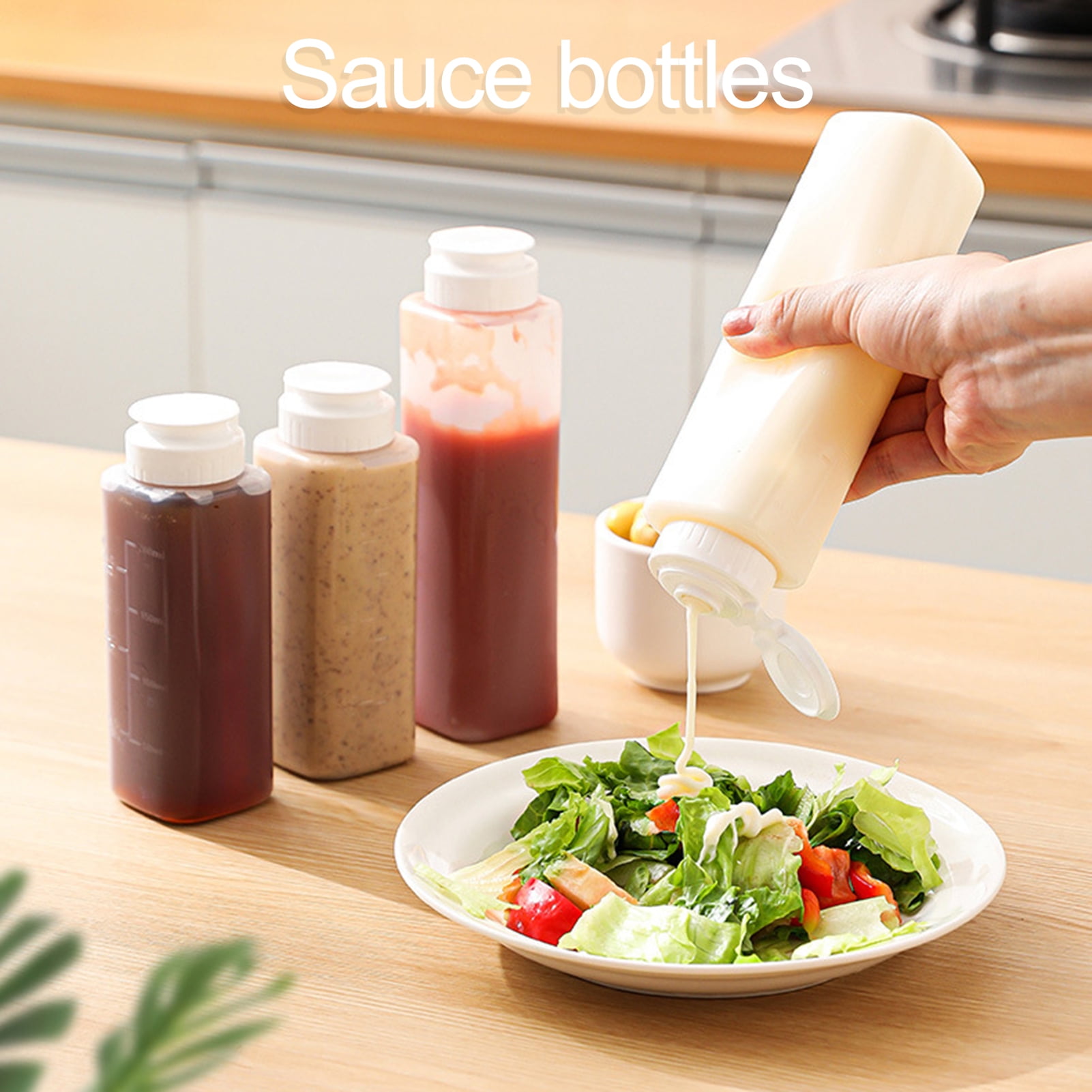 200/300ML Kitchen Spice Bottle Leak-proof Squeeze Design with Visual ...