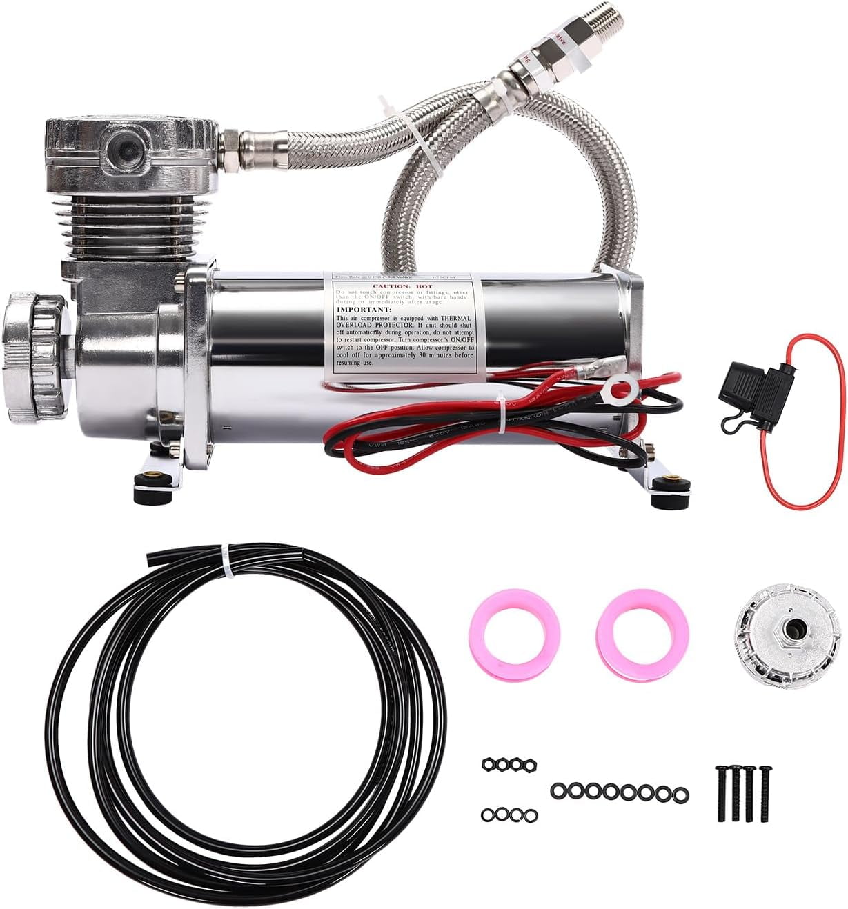 200-300W Air Horn Compressor, Air Ride Suspension Compressor with 3/8 ...