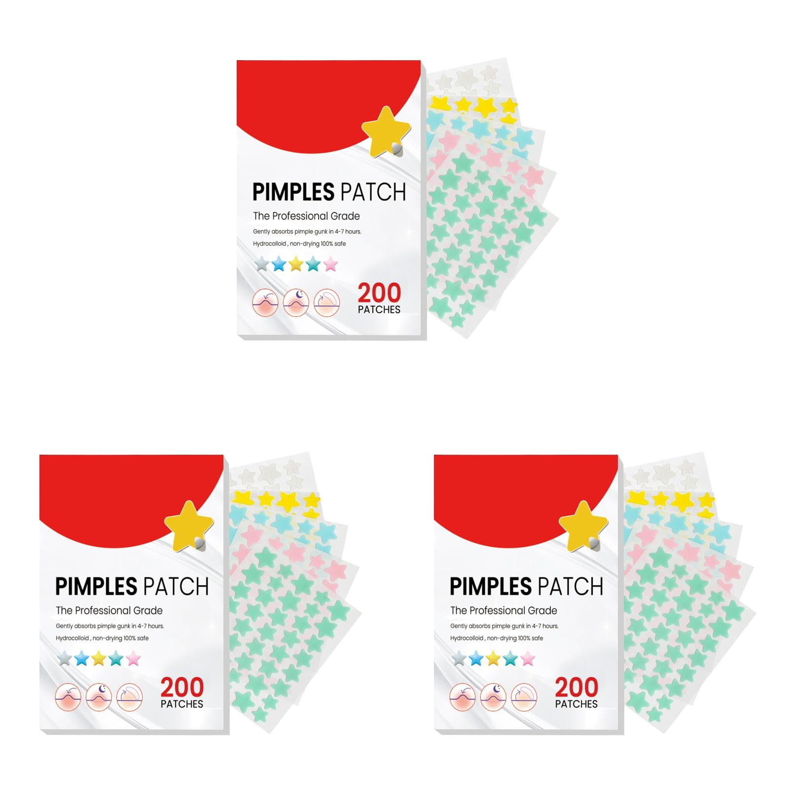 200/400/600PCS Star Pimple Patch for Face, Star Facial Sticker for Face ...