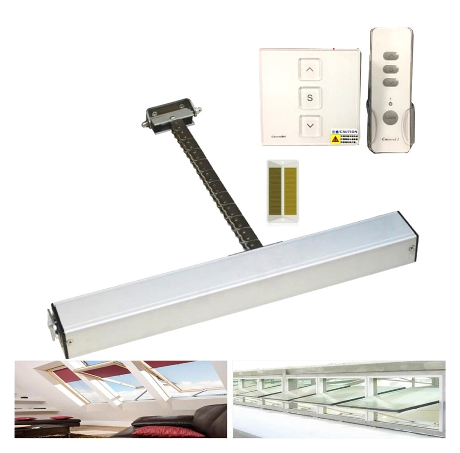 200-400MM Distance 220vAC Electric Security Caesement Chain Actuator With Remote Key Y Rain ...