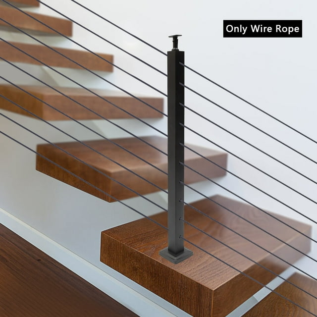 200-400ft Black Cable Railing 1/8" Stainless Steel 316 Wire Rope Cable ...