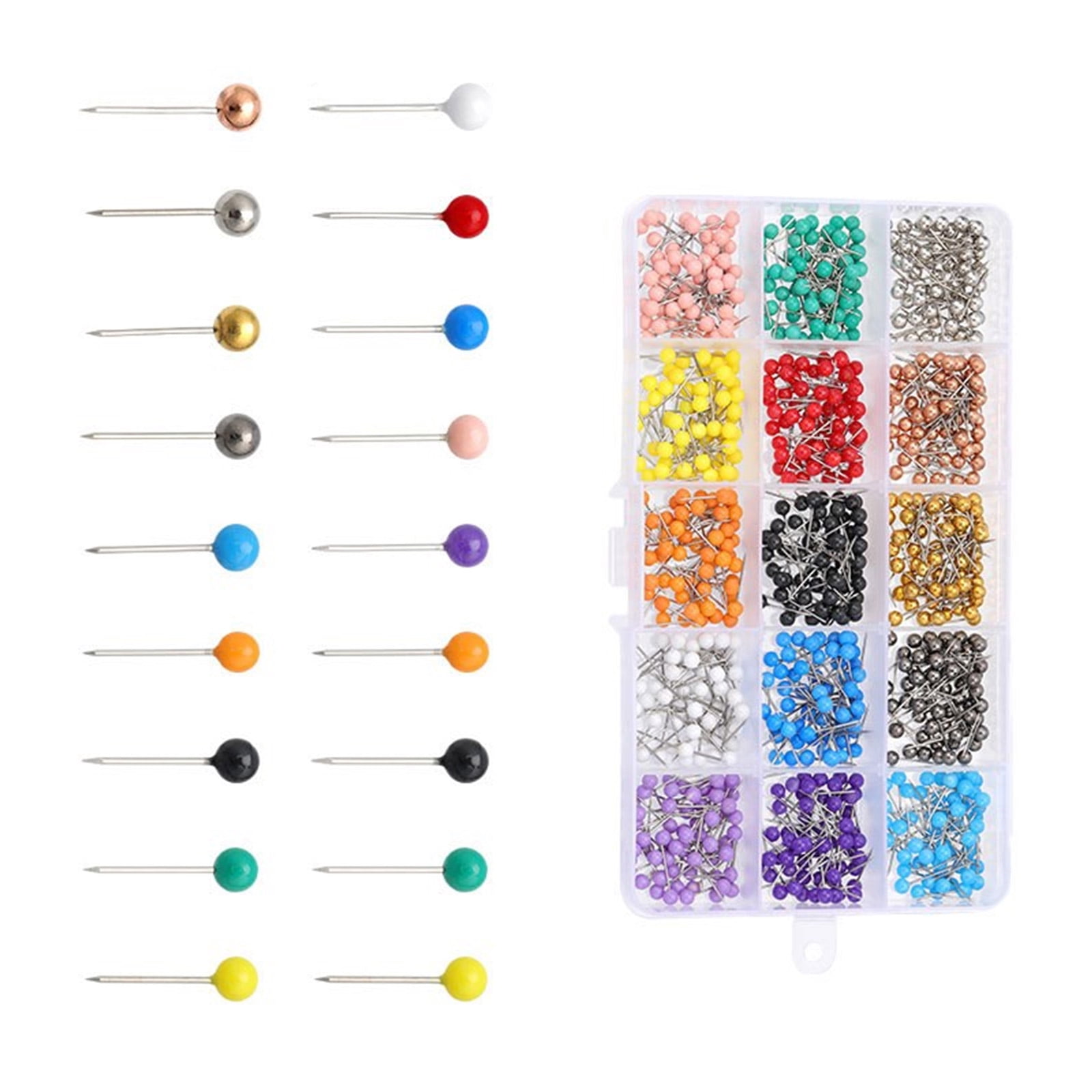 200/500/900Pcs 4mm Head Color-Coded Sewing Pins for Quilting, Fabric ...