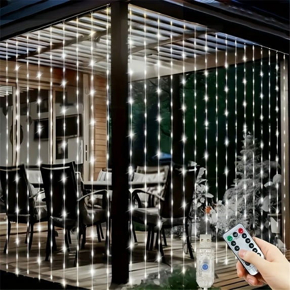 200-600LED 8-Function String Lights with Remote for Christmas Halloween ...