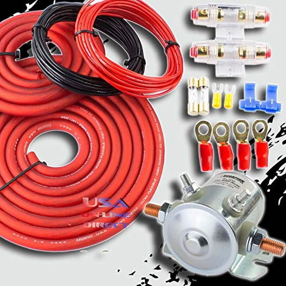 200 AMP Heavy Duty Dual Auxiliary Battery Isolator Copper Cables ...