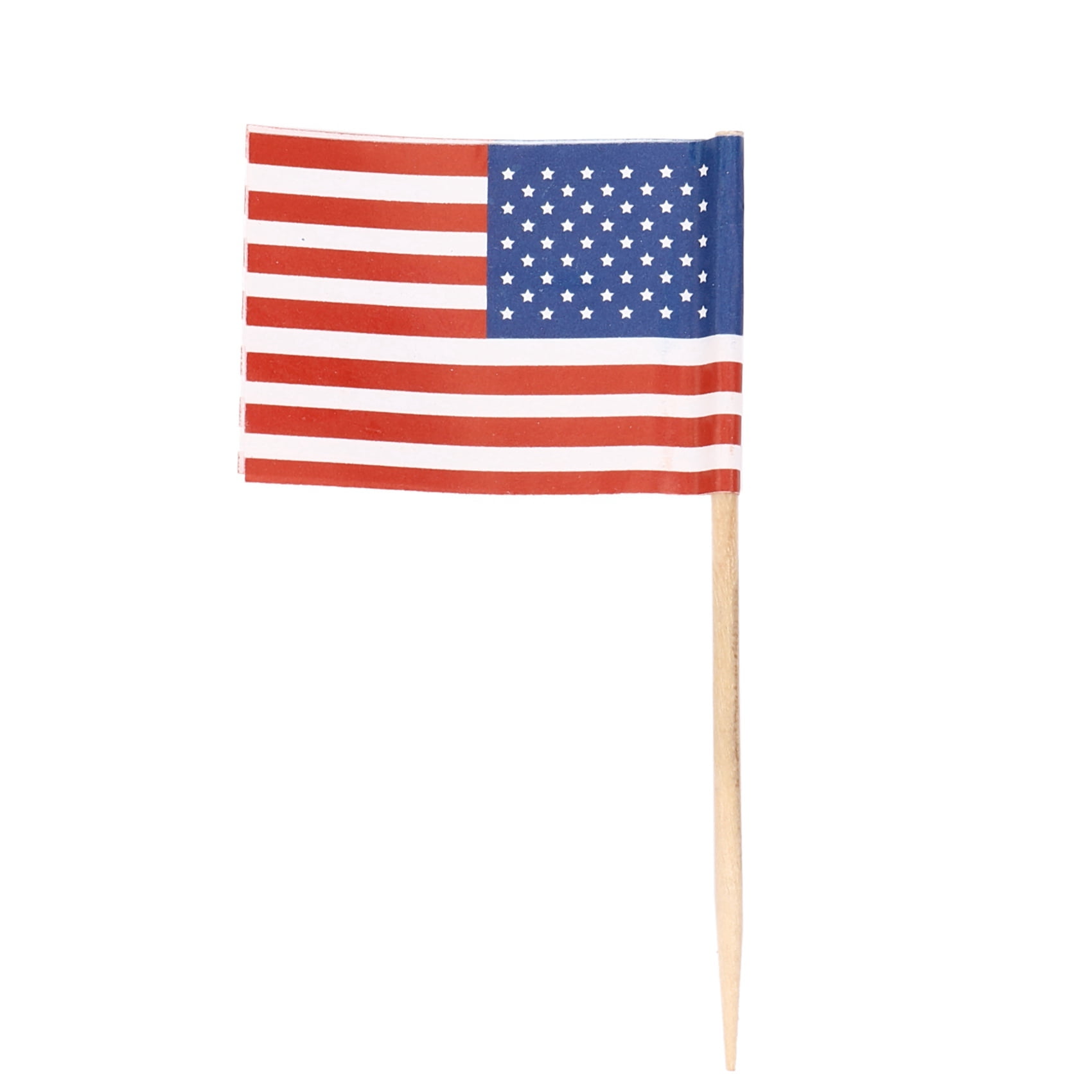200 American Flag Toothpicks Party Cupcake Decoration Sandwich Mini ...