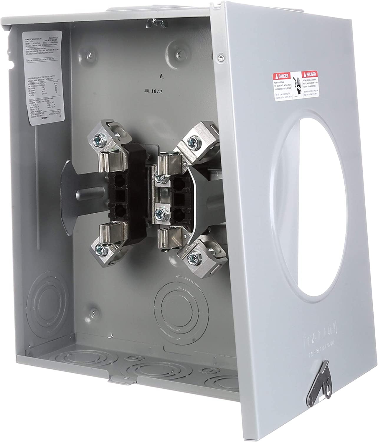 200-Amp Overhead or Underground Feed Meter Socket with Ringless Meter ...