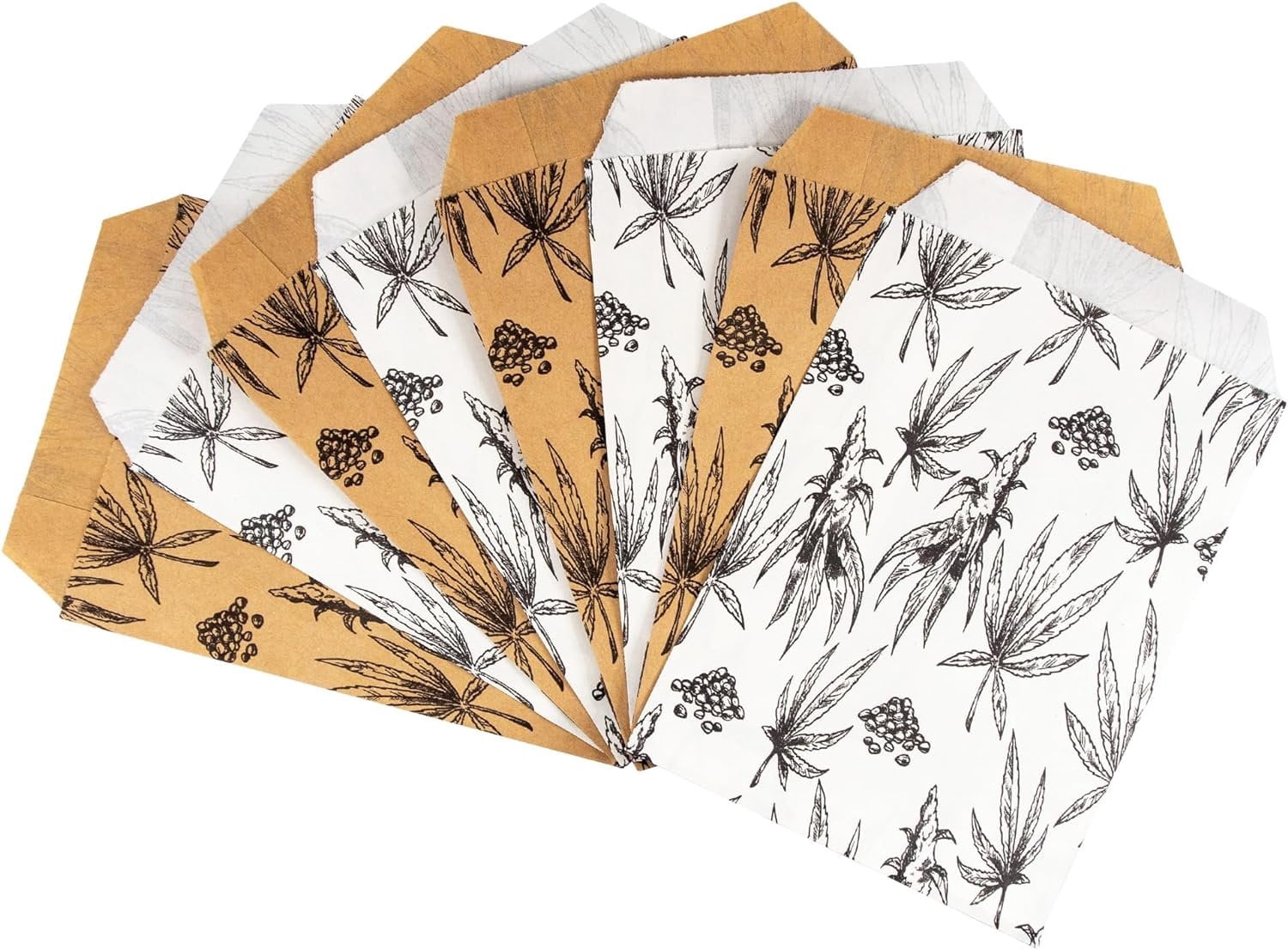 200 Bags of our Hemp theme pattern flat paper bags for stores ...