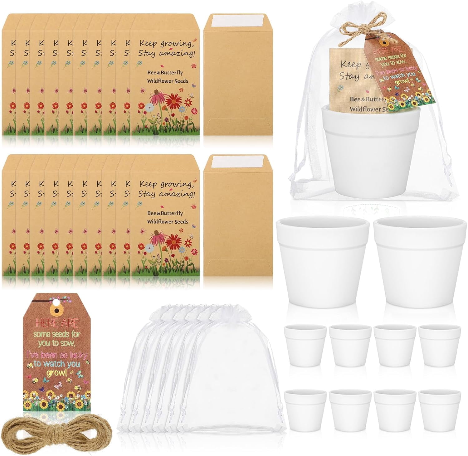 200 Cells Seed Starter Tray, 20 Pcs Biodegradable Plant Starter Peat ...