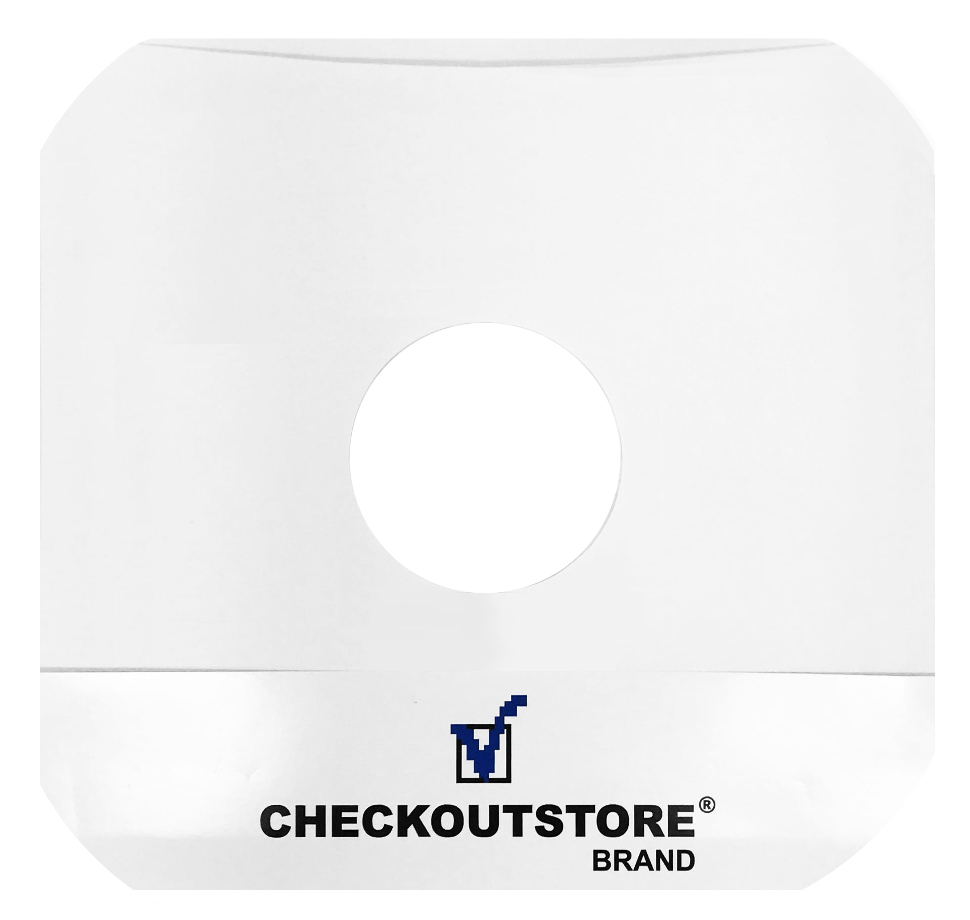 200 CheckOutStore Paper Record Round Corners With Hole for 12" LP Vinyl ...