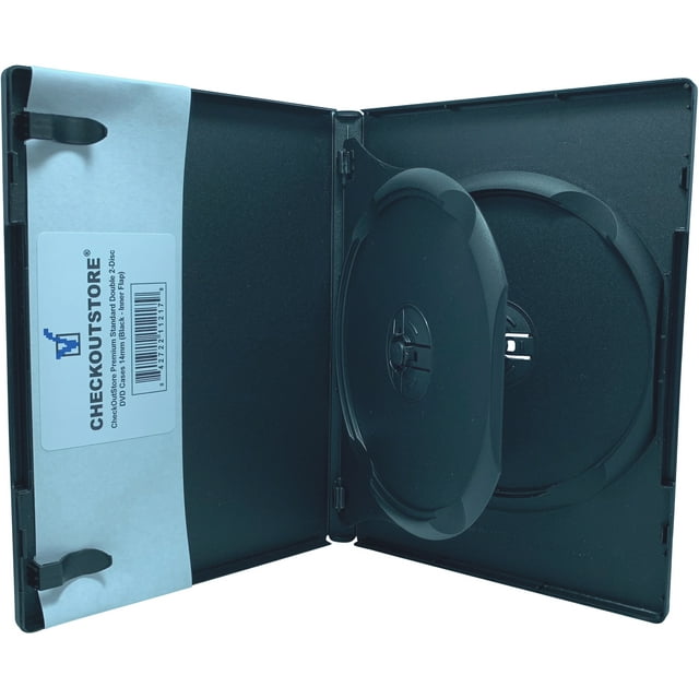 (200) CheckOutStore Premium Standard Double 2-Disc DVD Cases 14mm ...