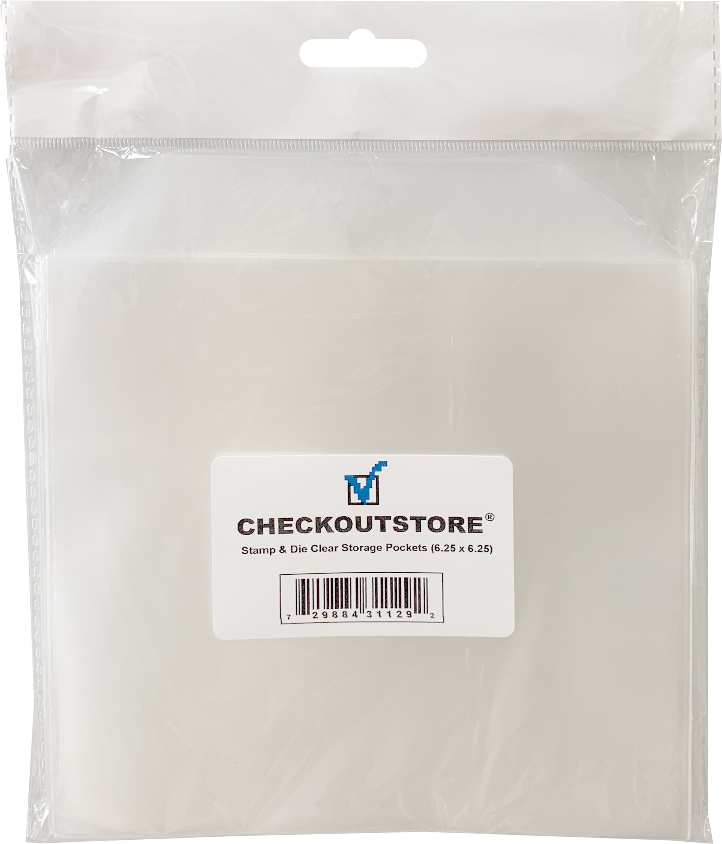 200 CheckOutStore Stamp & Die & Stencil Clear Storage Pockets (6 1/4 x ...