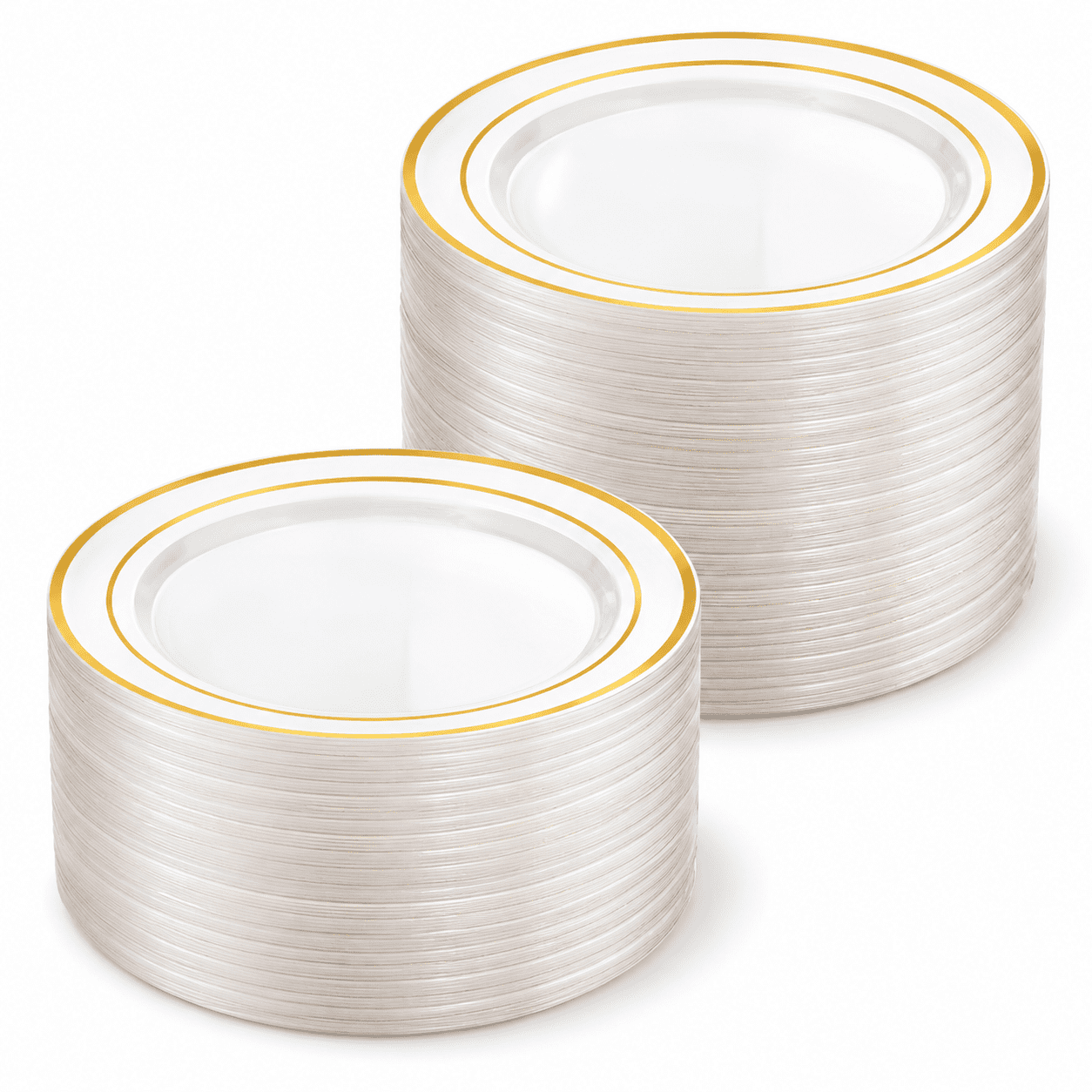 200 Clear Plastic Plates - Disposable Party Plate Include 100 Dinner ...